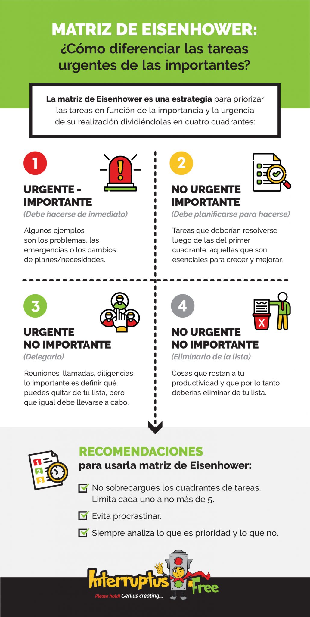 Matriz de Eisenhower: ¿Cómo diferenciar las tareas urgentes de las ...